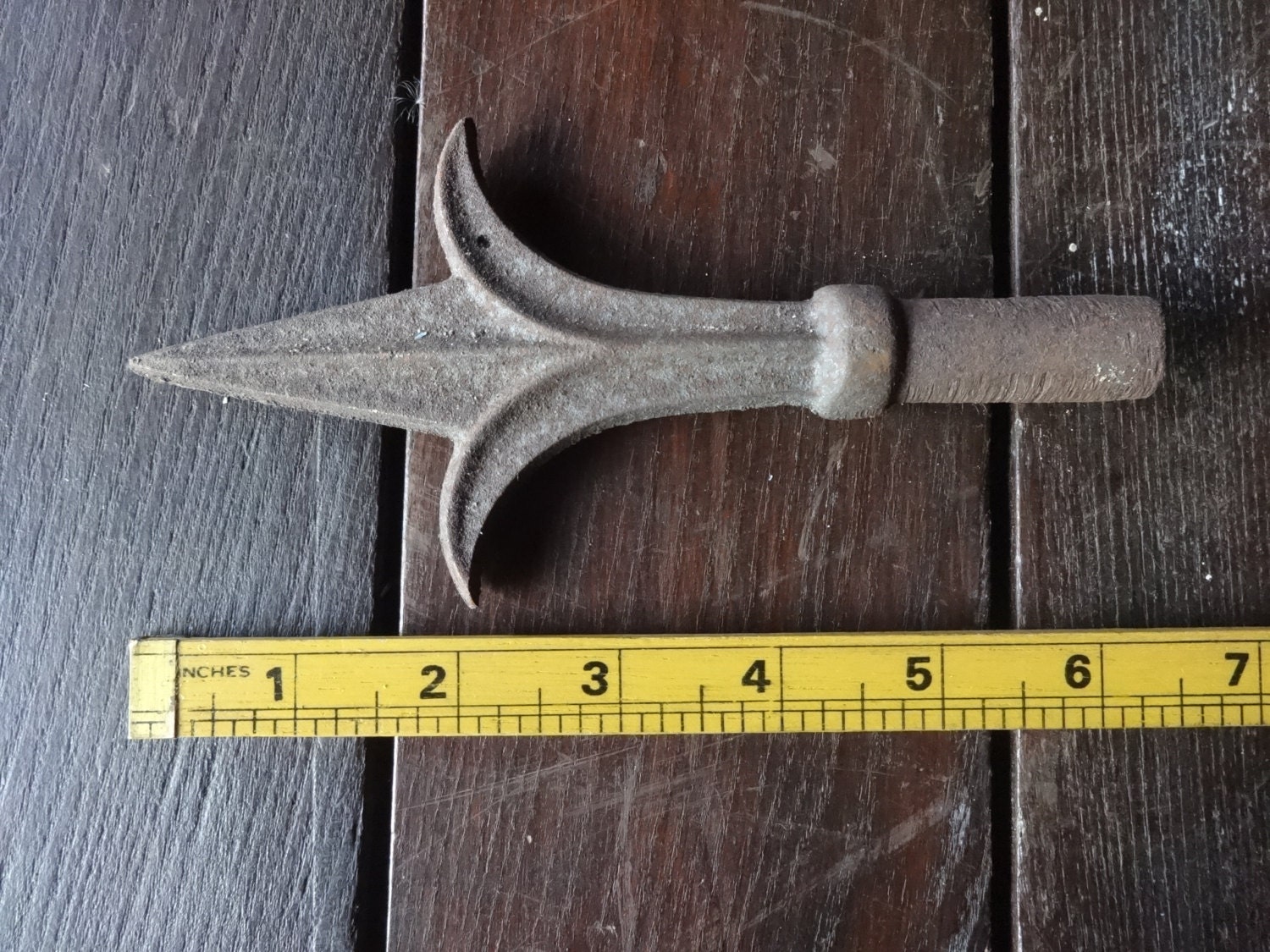 Vintage French Metal Fence Post Gate Furniture Fleur De Lis Topper ...