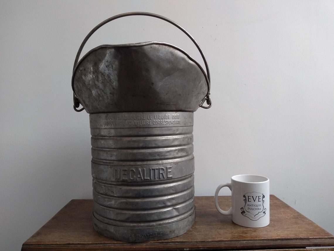 Vintage French Large Decalinox Decalitre Aluminium Measuring - Etsy