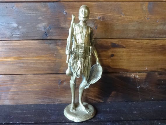 Vintage African Man Hunter Gatherer Statue Ornament Primitive | Etsy