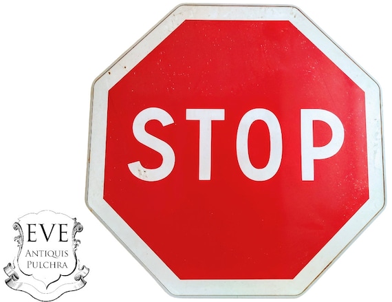 Vintage French Stop Sign Extra Large Motorway Marked Bruised | Etsy