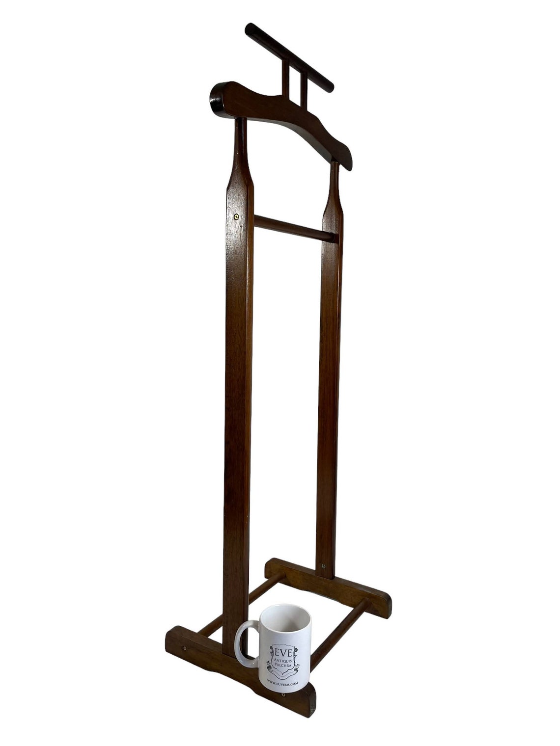 Vintage French Valet Butler Stand Wooden Clothes Hanger Suit Costume ...