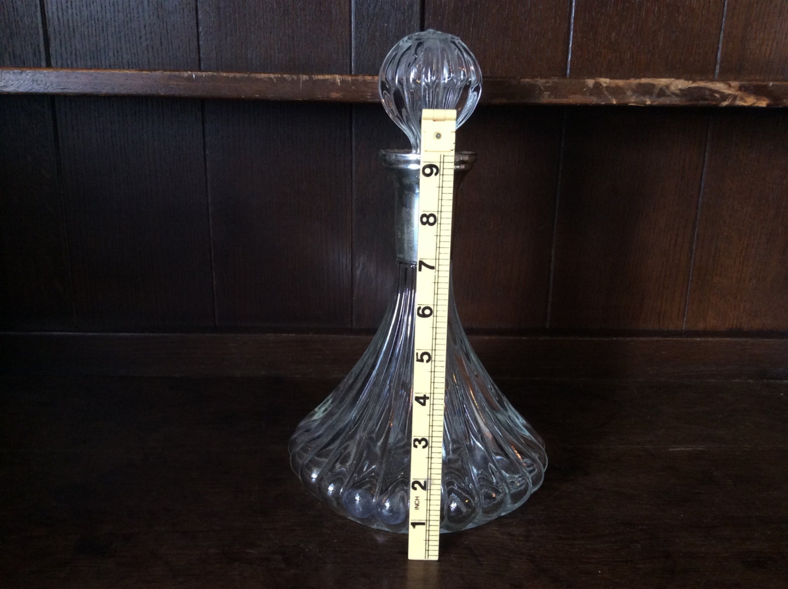 Vintage French Large Decanter With Silver Coloured Neck Bar Circa 1960 ...
