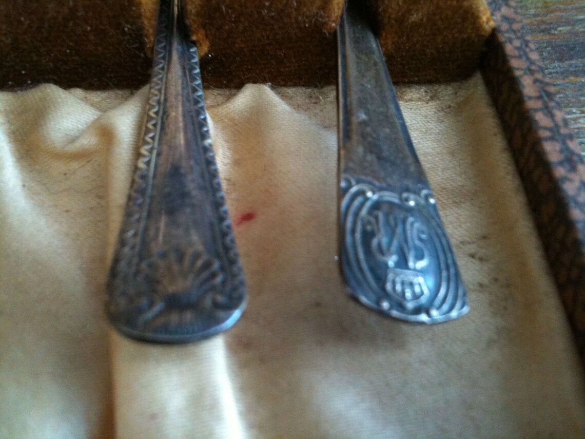 Antique English Tea Spoons in Box Mixed Collection of 6 Circa | Etsy