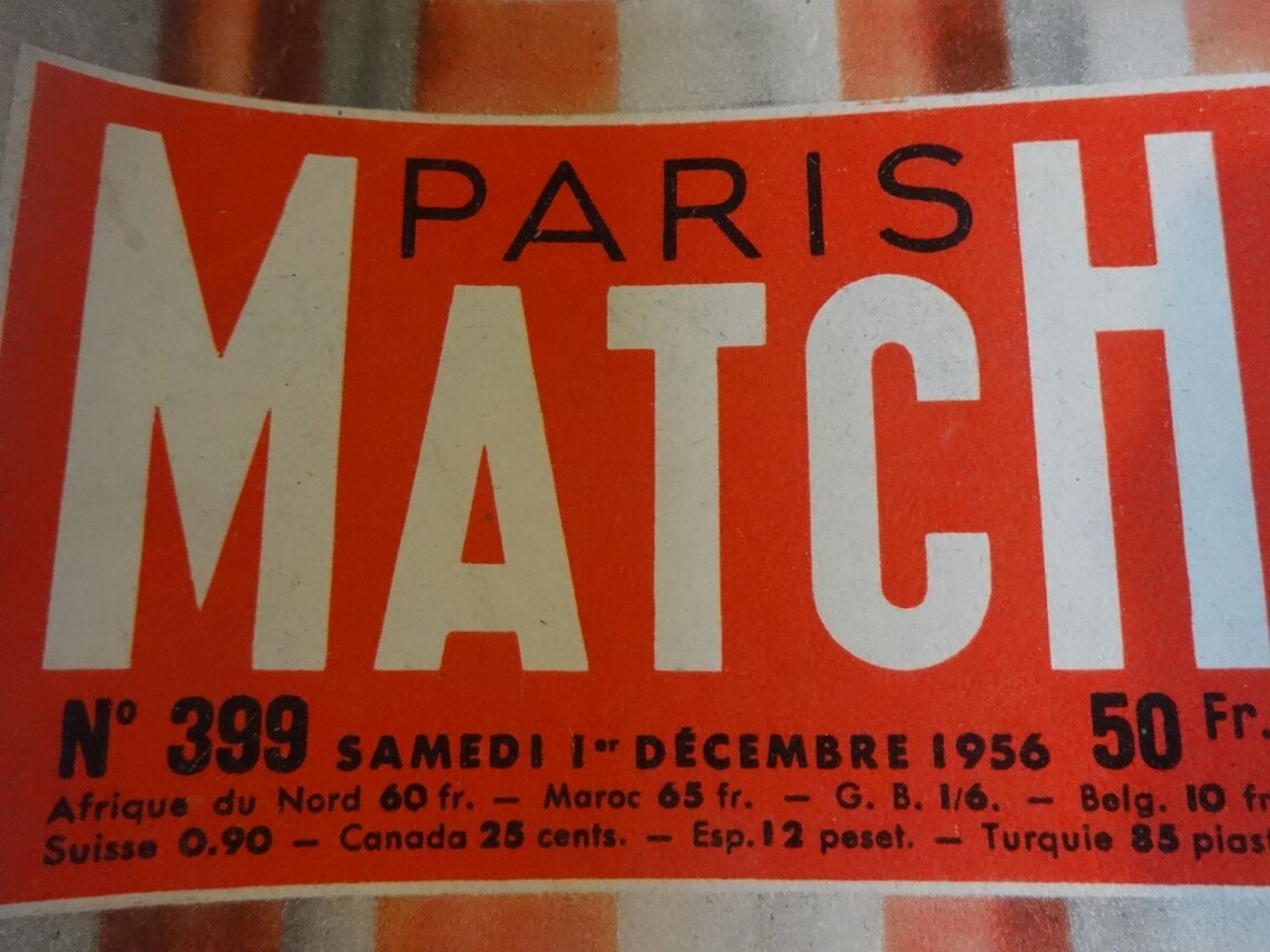 Vintage French Paris Match Magazine No 382 Helene De France Special ...