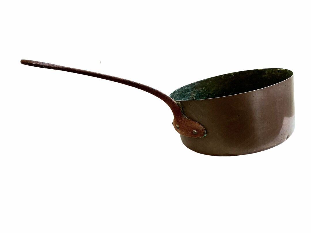 Vintage French X Large Handled Handle Hanging Copper Fire Stove ...