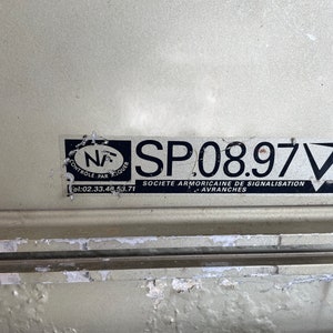 Vintage French Arrow Direction Sign Large Road Sign Marked Blue White ...