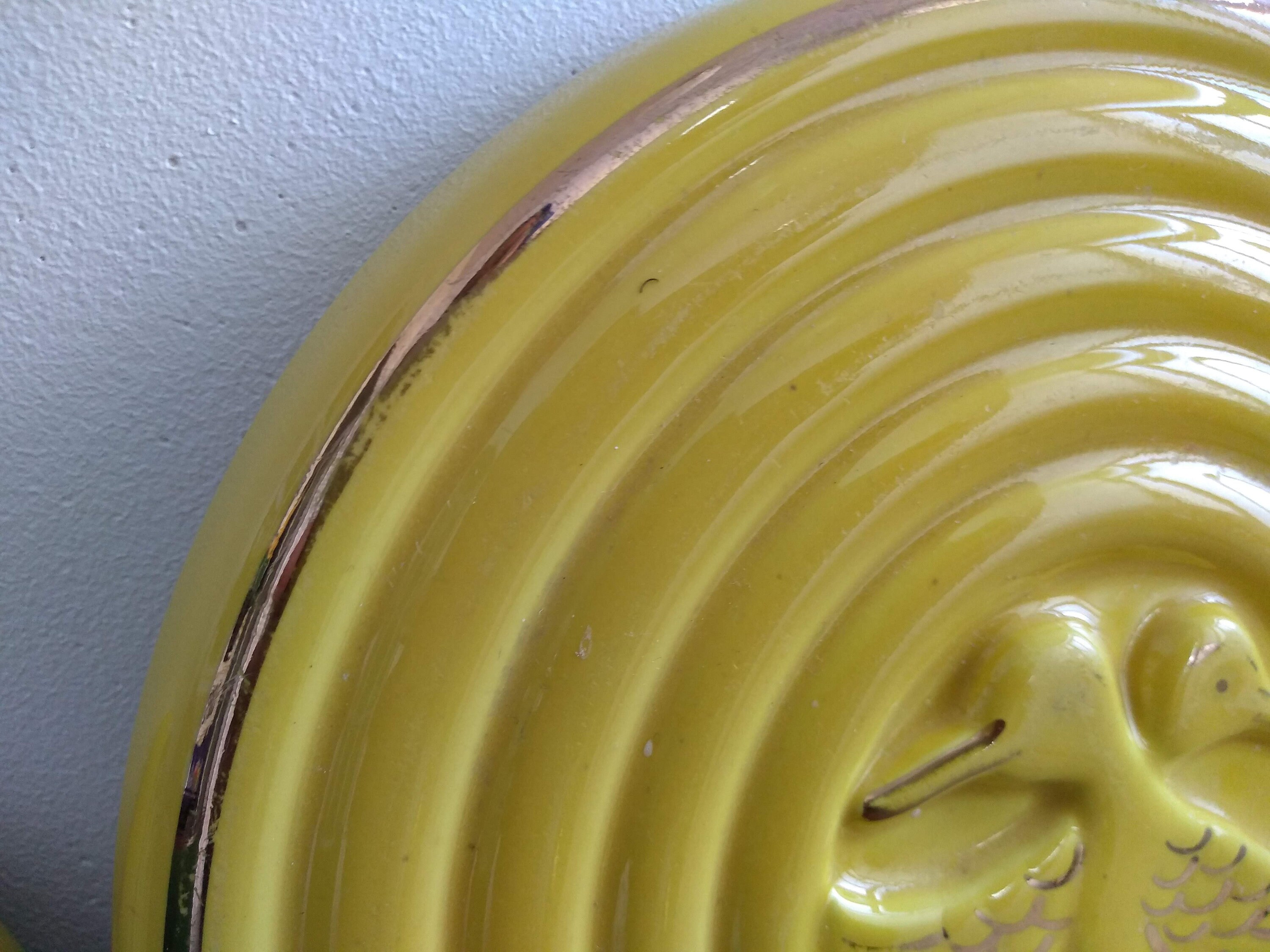Vintage French Yellow Duck Ceramic Set Table Trivets Placemats Place ...