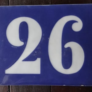Vintage French Large Ceramic House Number 26 Twenty Six Sign House ...
