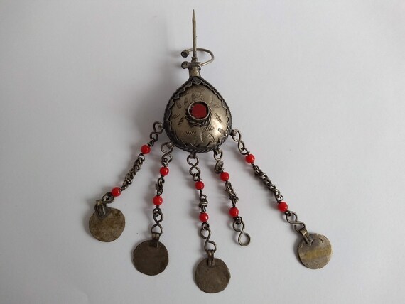 Vintage Moroccan Fibula Brooch Garment Closure Silver… - Gem