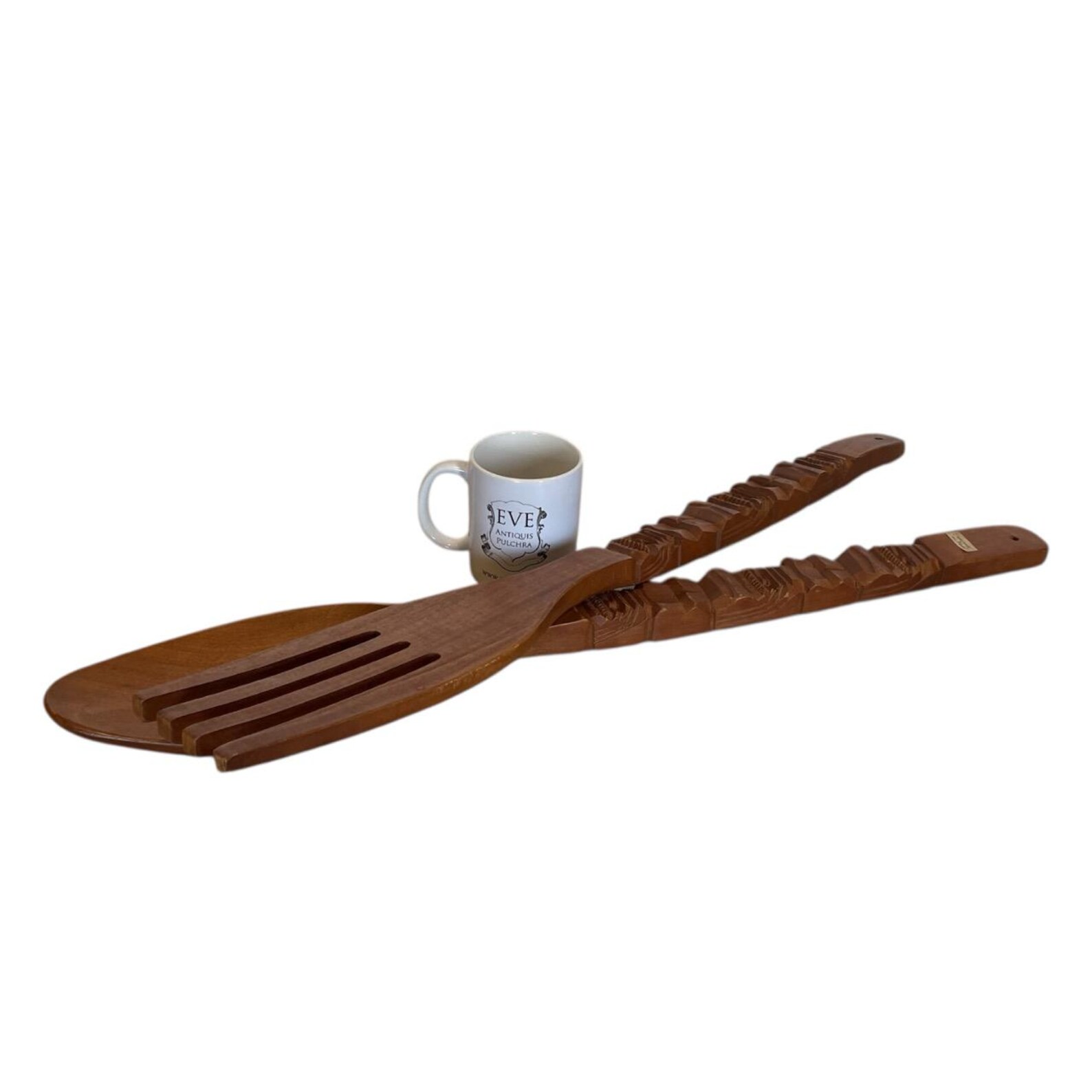 Vintage Filipino Carved Wood Wooden Giant Large Decorative Spoon and ...
