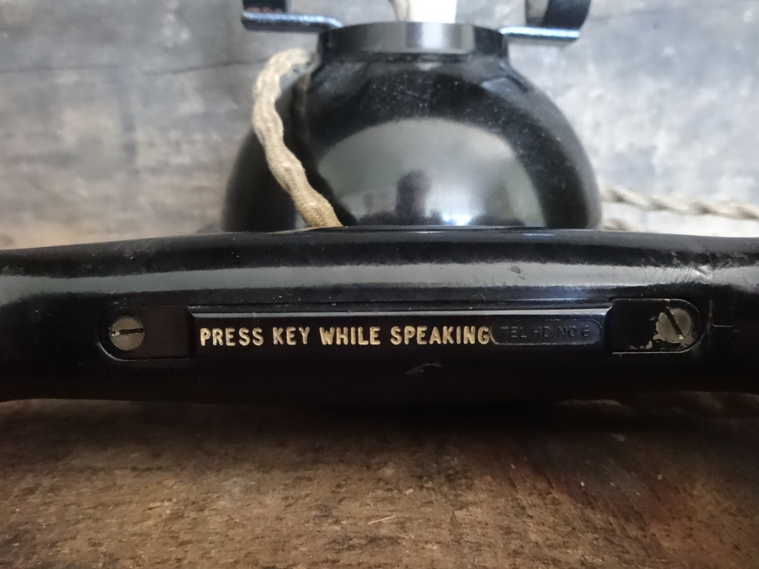 Vintage English Bakelite Black Telephone Phone Push Button | Etsy