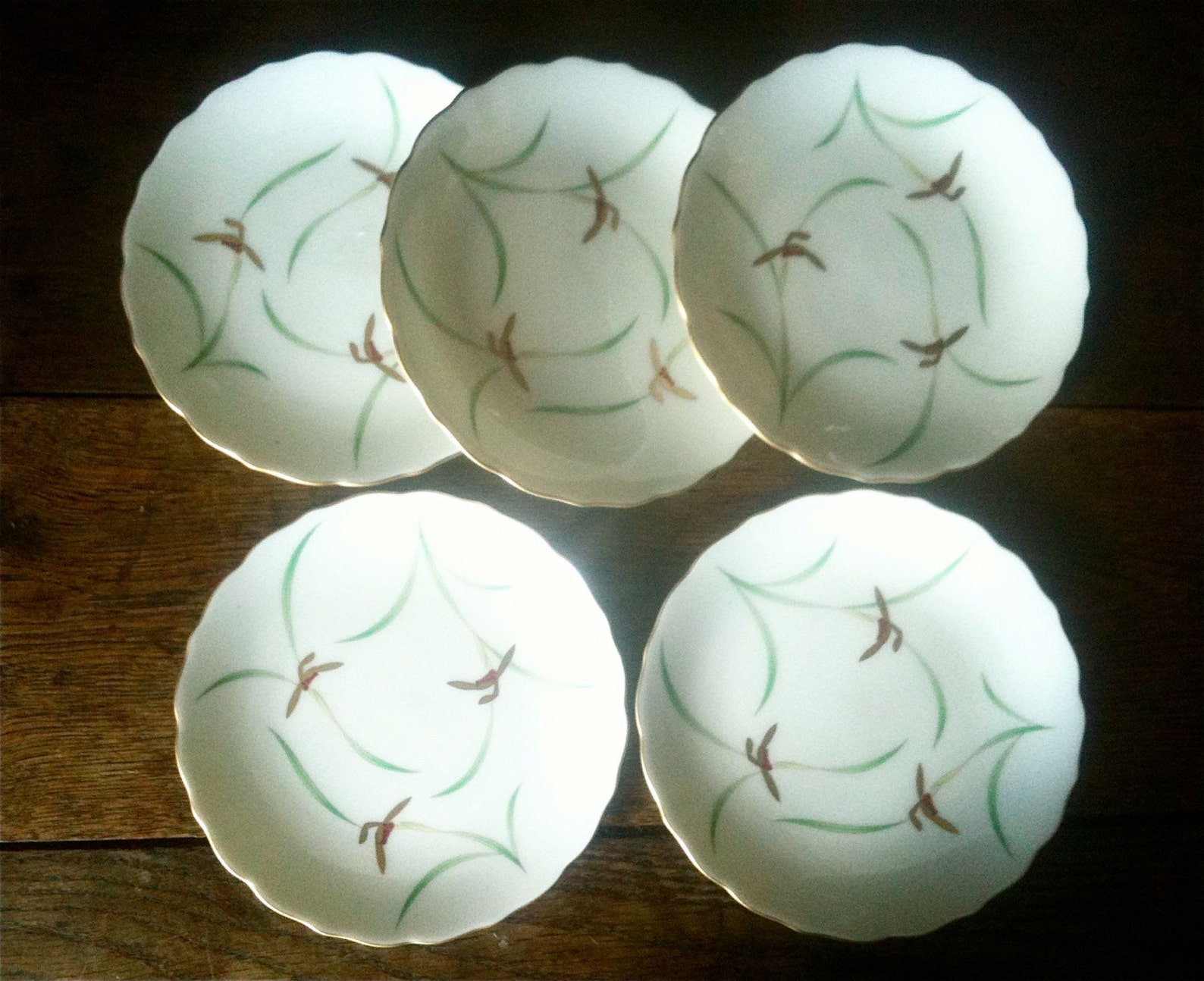 Vintage Asian Delicate Small Side Plates Set Circa 1950-60'S / EVE of ...