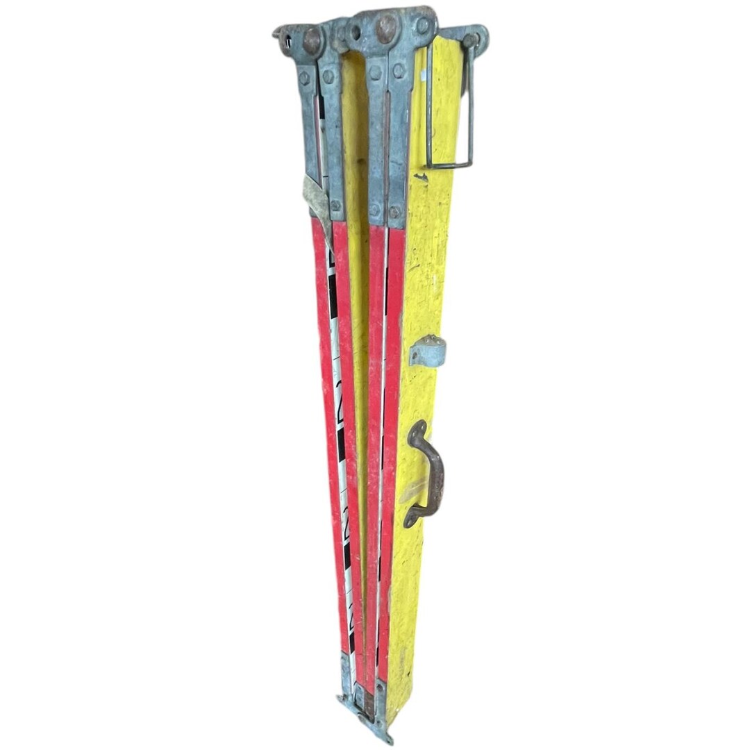 Vintage French Wooden Folding Four Metre Surveyor Ruler Scale ...