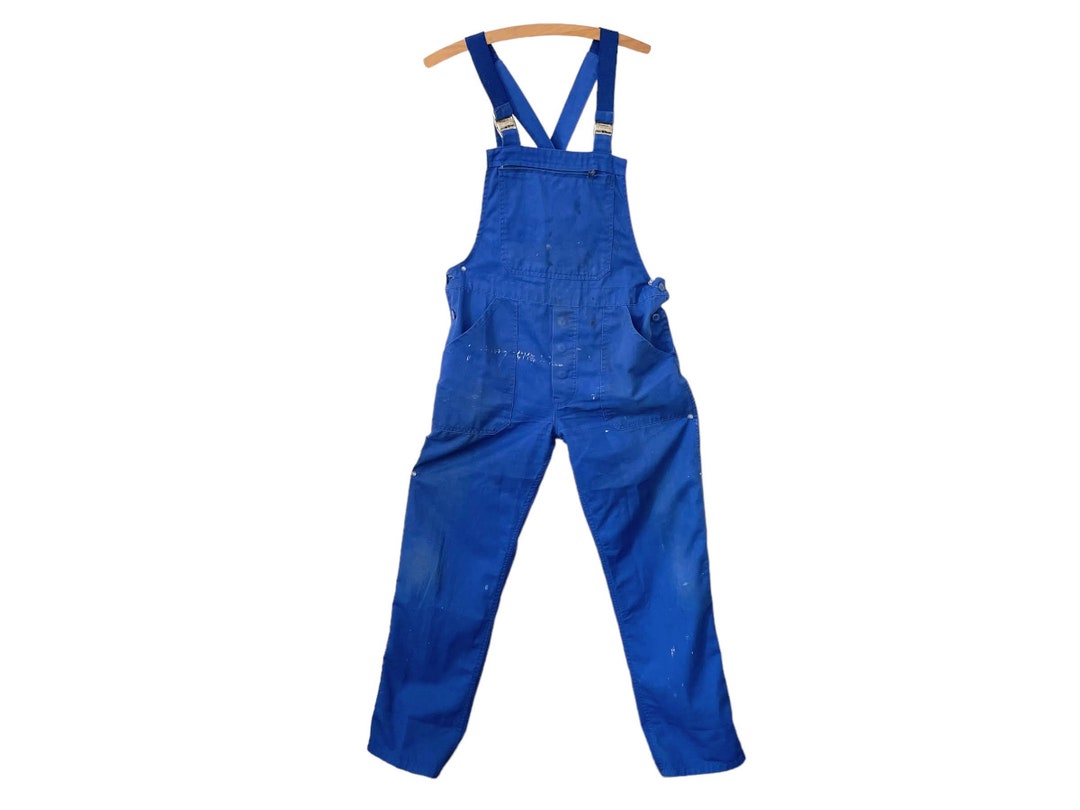 Vintage French Overall Work Clothes Blue Coveralls French Size 44 46 M ...