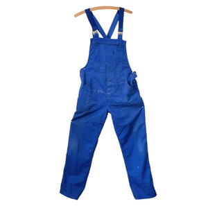 Vintage French Overall Work Clothes Blue Coveralls French Size 44 46 M ...