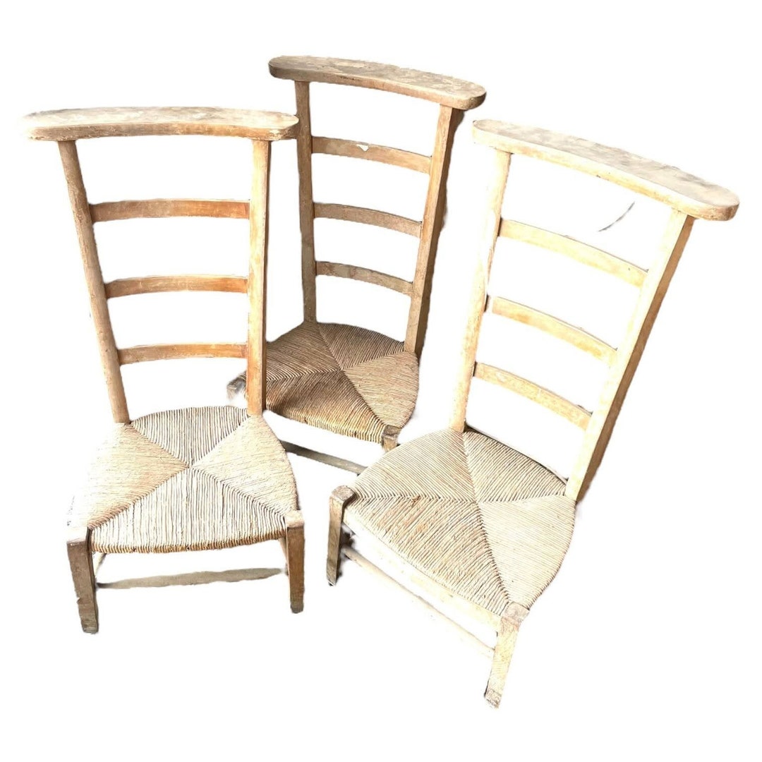 Vintage French Prie Dieux Wooden Prayer Praying Chair Kneeler Kneel ...