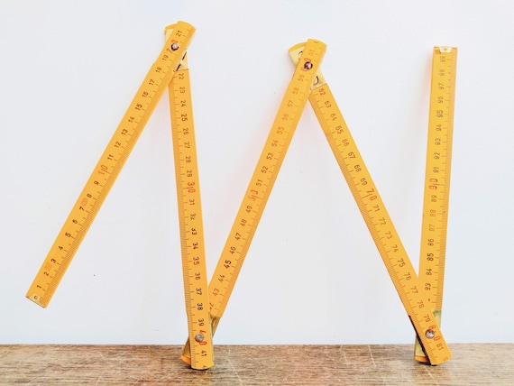 Vintage French Large Wooden Wood Folding One 1 Metre Ruler - Etsy