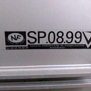 Vintage French Large White Black Stop 150m Metre Metal Roadsign Road ...