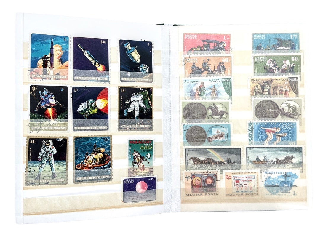Vintage Stamp Album With Stamps Assorted Stamps Collector Gift Mongolia ...