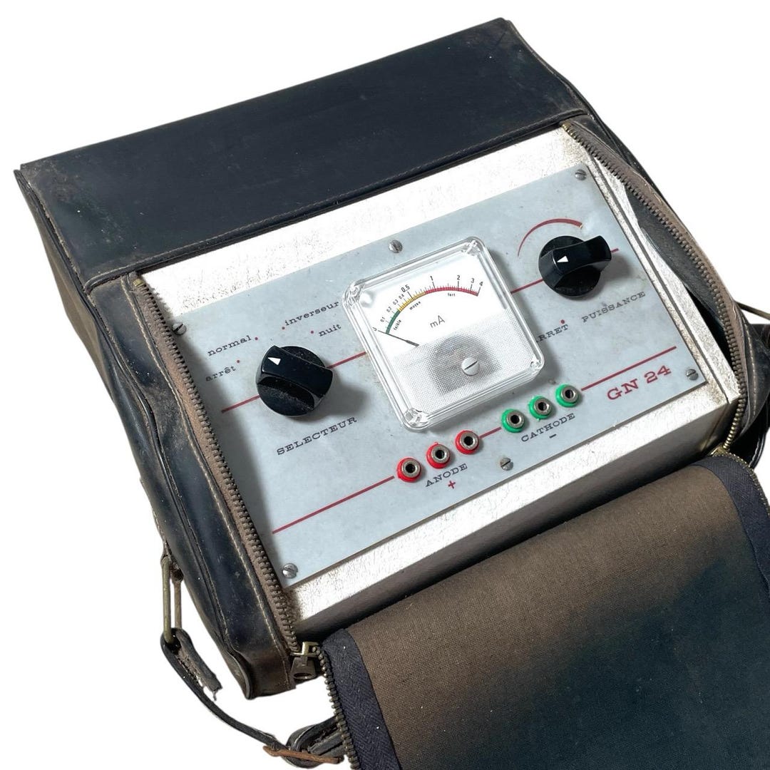 Vintage French Electrical Testing Equipment Meter Cased GN24 1960-70's ...