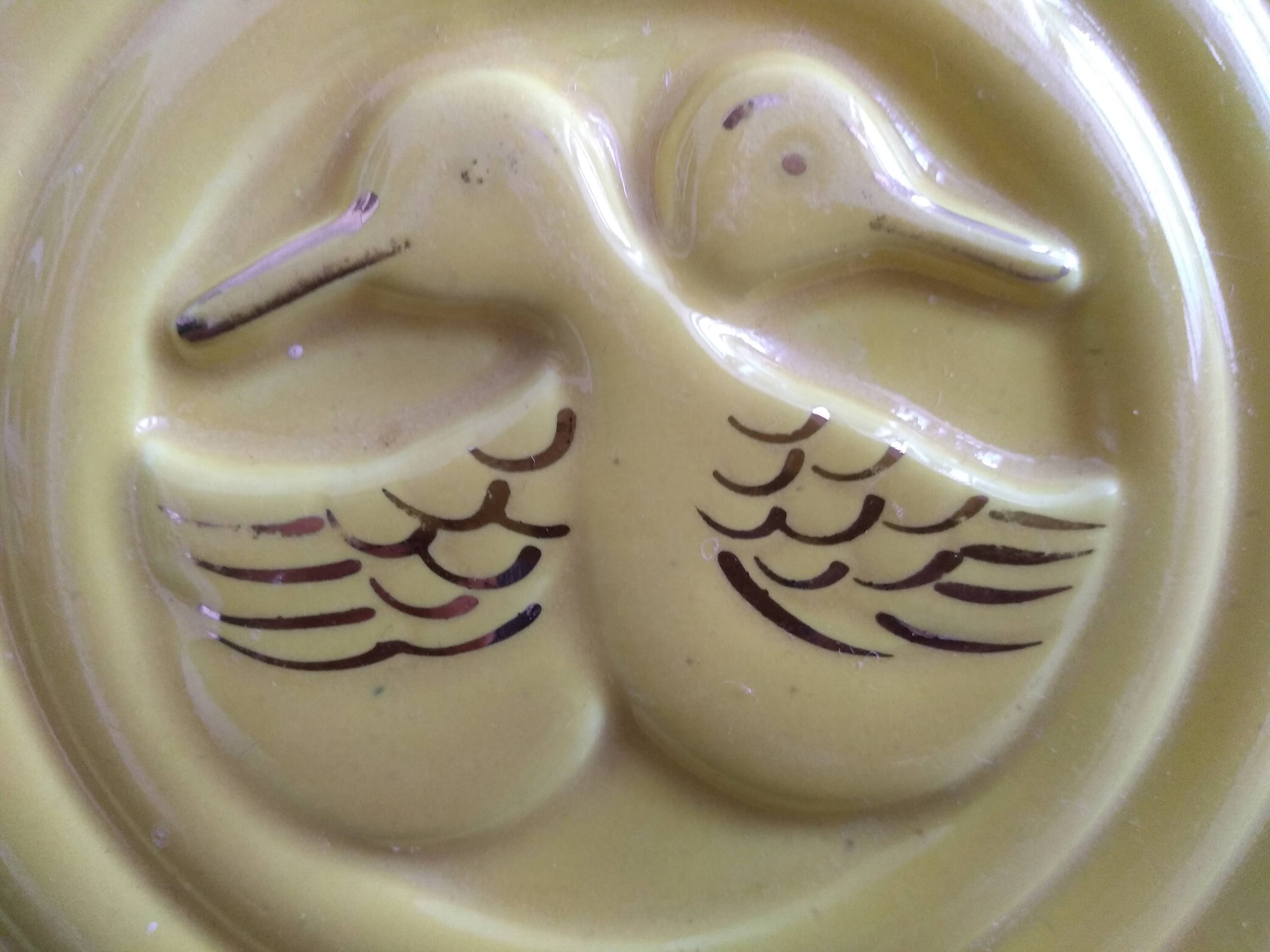 Vintage French Yellow Duck Ceramic Set Table Trivets Placemats Place ...