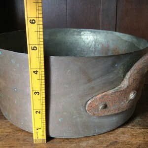 Vintage French Extra Large Bashed and Dented Hanging Copper Cooking Pot ...