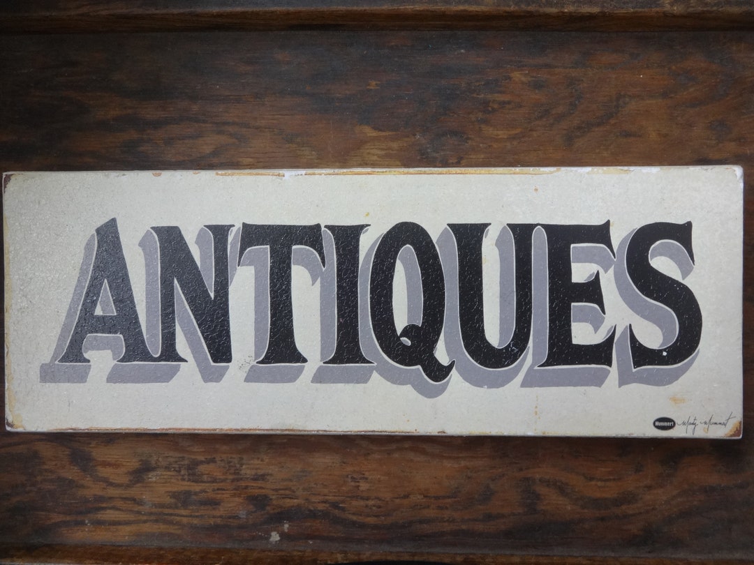 Vintage American Antiques Shop Sign Print Marty Mummert Display ...
