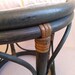 Stool Vintage French Wood Wooden Pole Sea Blue Green Cushioned Compact ...