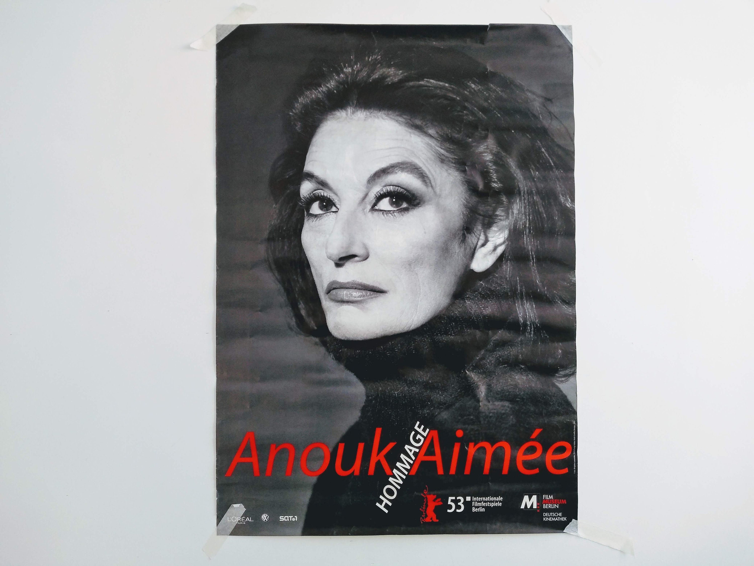 Vintage German Anouk Aimee Hommage Film Museum Berlin Homage Show ...