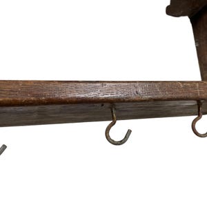 Antique Shelf French Wooden Wood Hooks Kitchen Display Stand Fixing ...