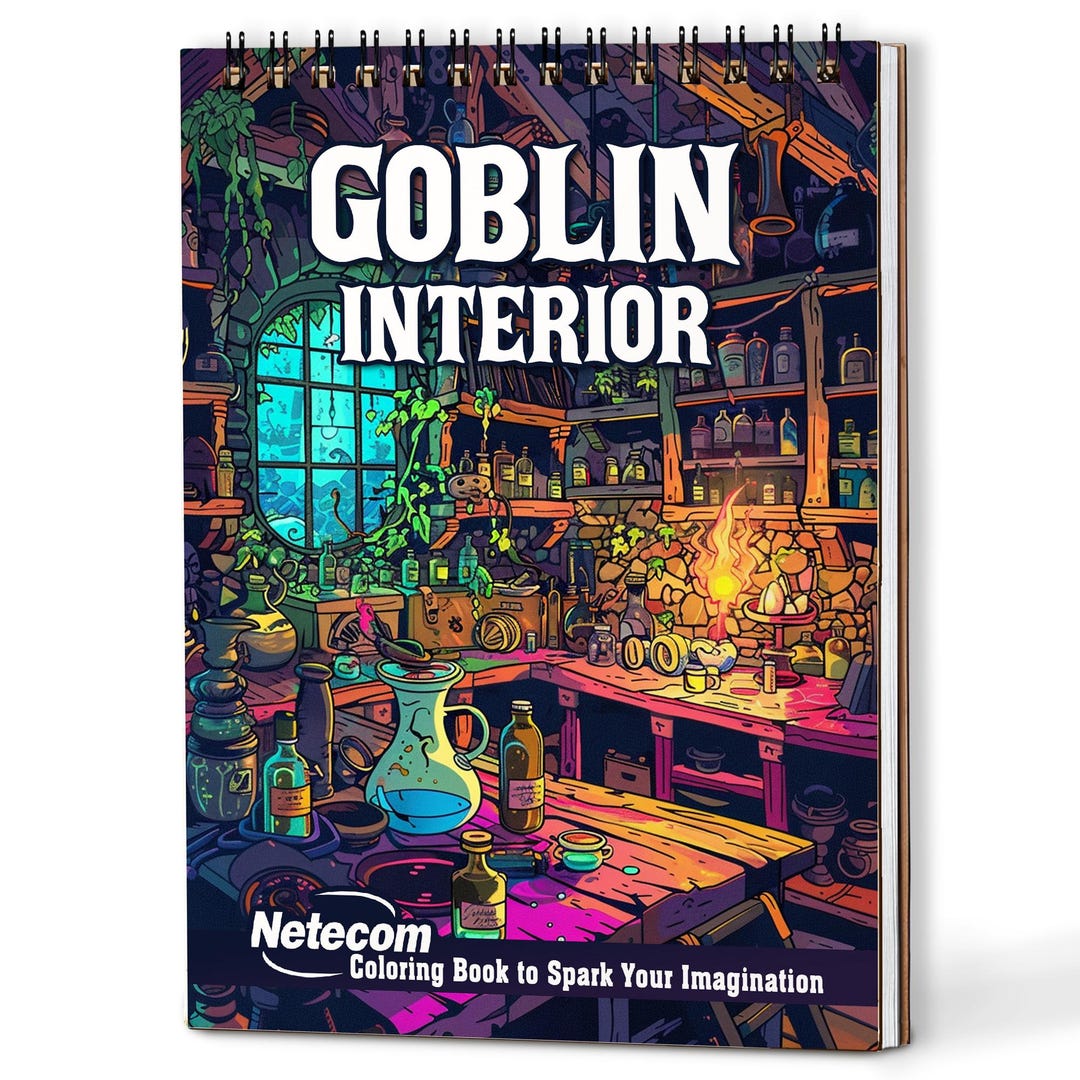 Goblin Interior Coloring Book for Adults – A5 Wooden Hardcover, A4 ...
