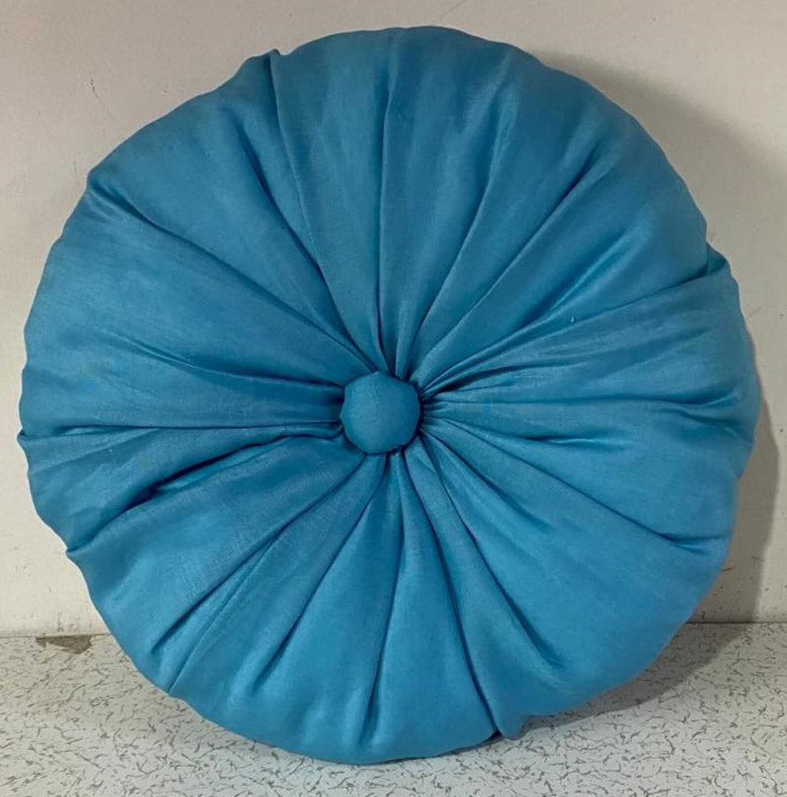 Linen Round Pillow Circle Handmade Filled Couch Sofa | Etsy