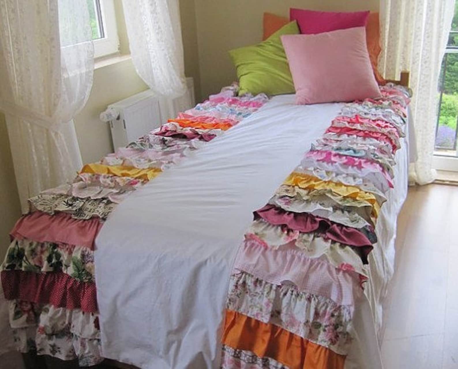 Ruffled Bedding King Queen Duvet Cover Waterfall Tier Ruffle | Etsy