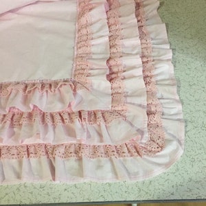 Full Queen King Ruffle Duvet Cover- White Ivory 3 Rows Cotton Lace ...