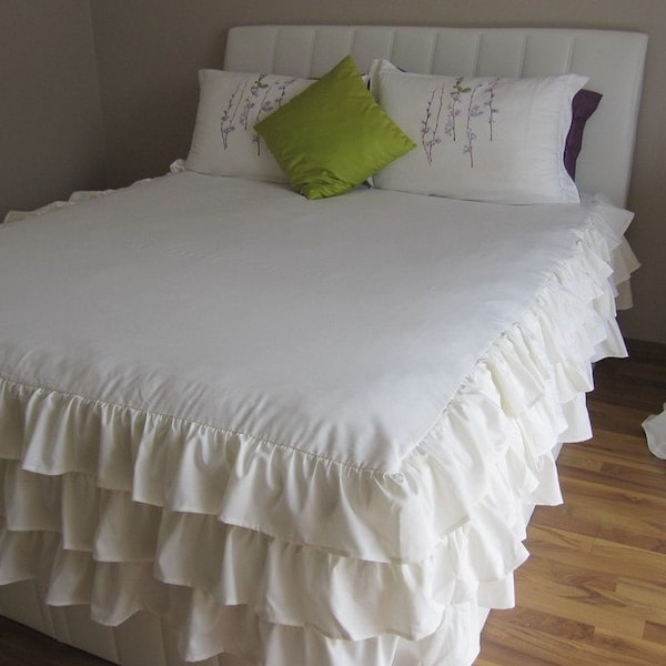 Ruffle Bedspread - Etsy