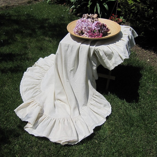 Ruffled Tablecloth - Etsy