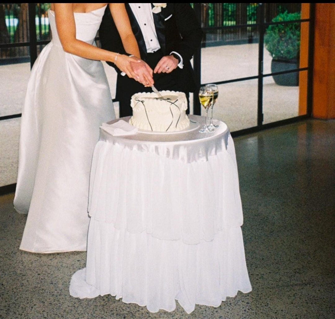 Round Tulle Event Wedding Cake Cocktail Sweetheart Table Tablecloth ...