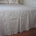 Split Corner Linen Bedspread, Box Pleated Skirted Coverlet 22 32 Drop ...
