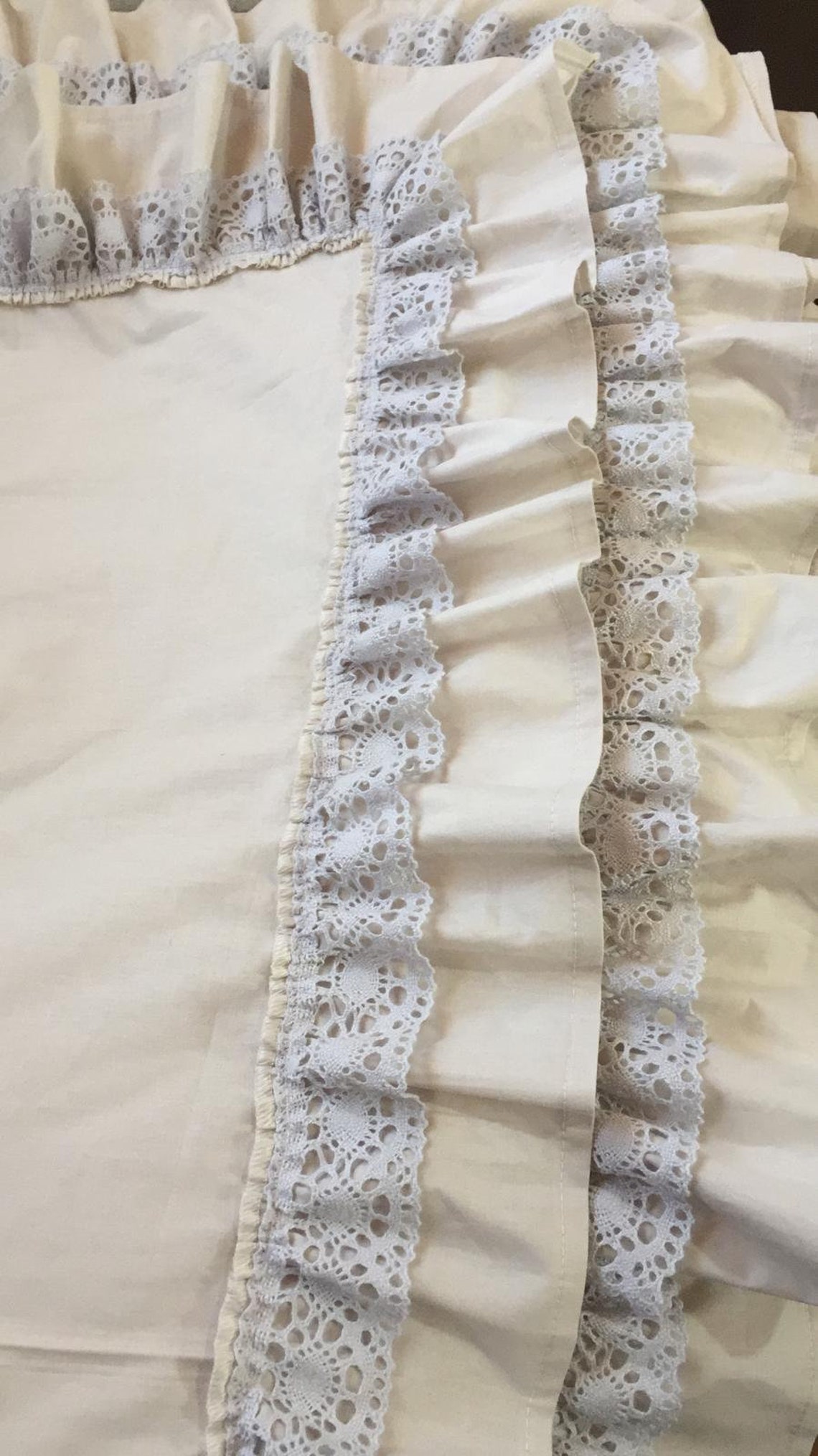 Ruffle Duvet Cover Ruffled Bedding White Ivory Sand Gray | Etsy