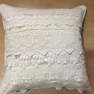 Handmade Shabby Chic Lace Cushion Cover Country Pillow Cover - Etsy
