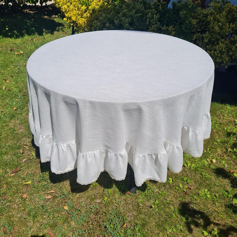 Ruffled Tablecloth - Etsy