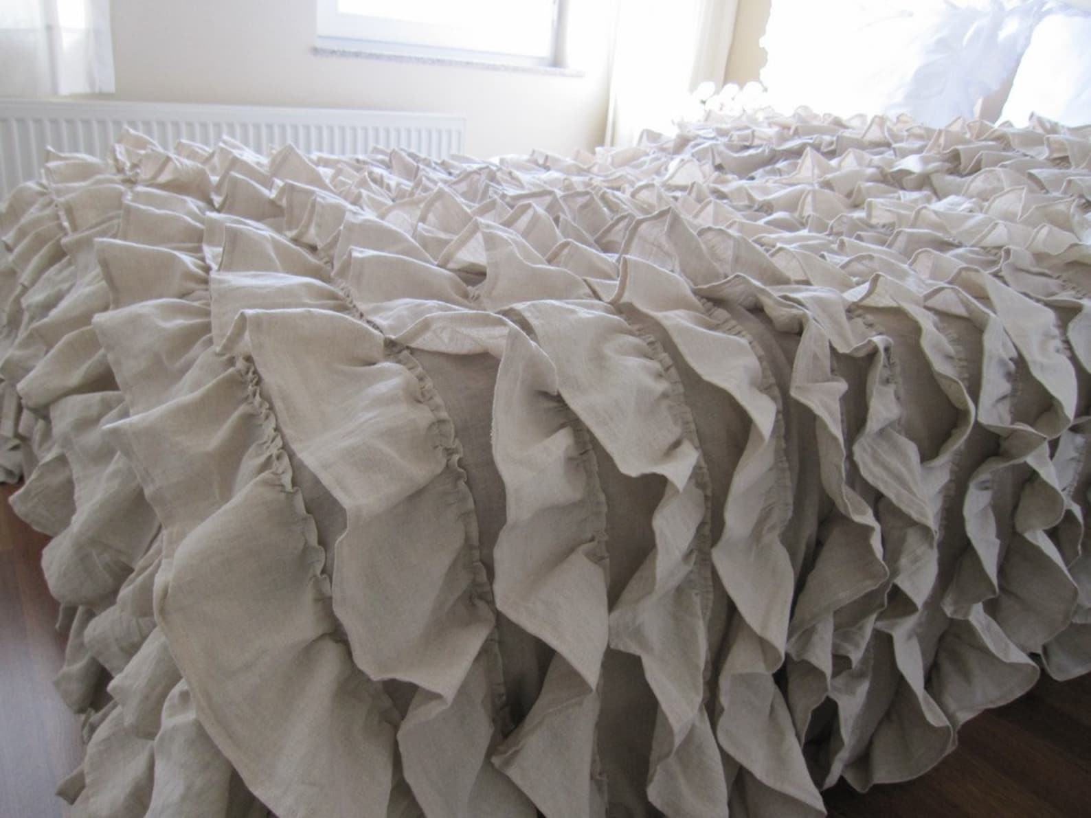 Tier Ruffle Bedding-duvet Cover Waterfall Ruffled Bedding Twin Full ...