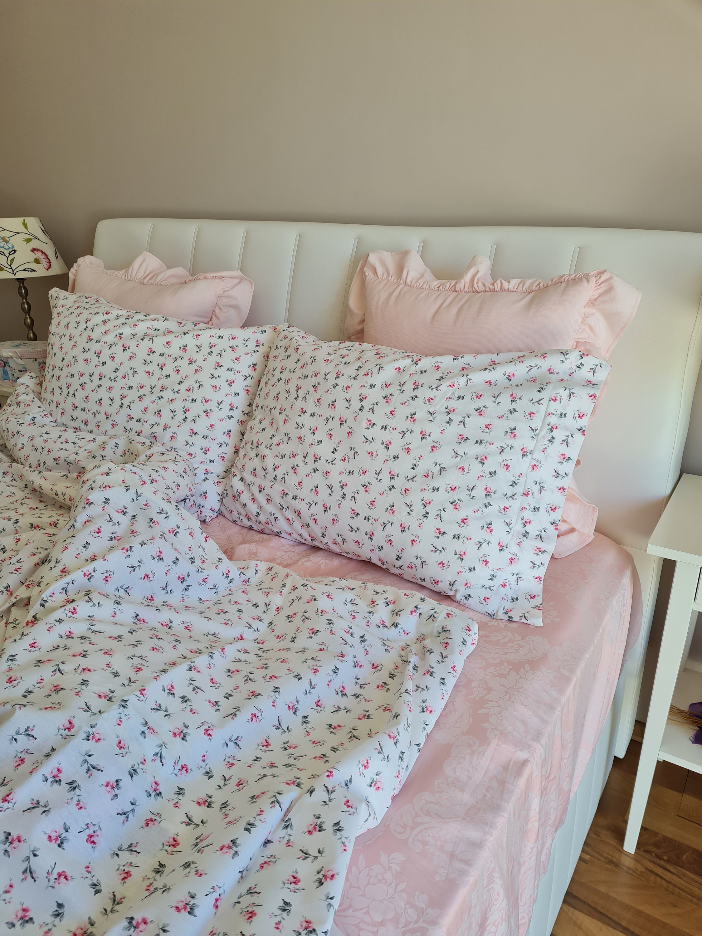 Shabby Chic Bedding.small Floral Duvet Cover Pillowcases Queen.pastel ...