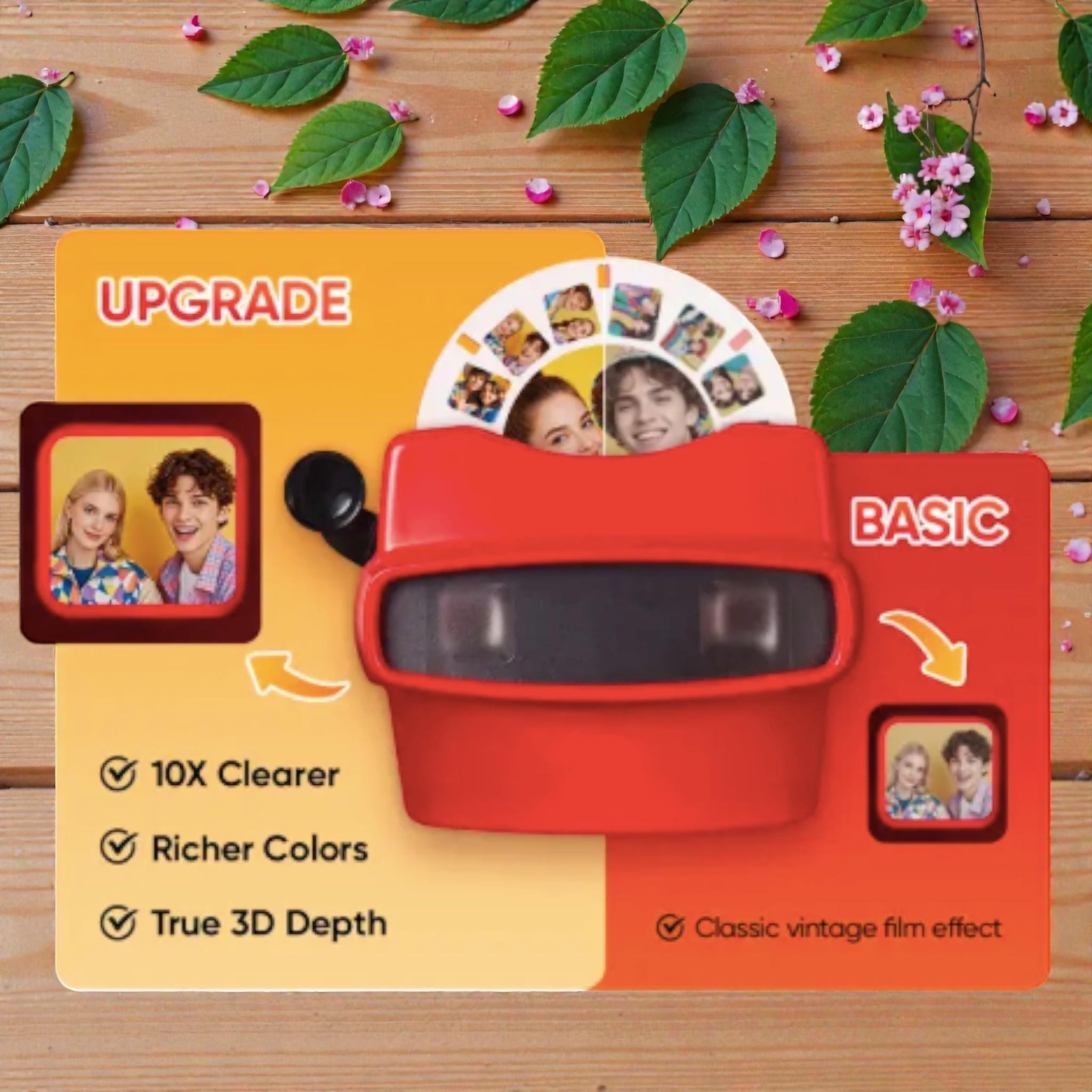 Personalized 3D Viewfinder Photo Reel, Custom Engraved Insert, Retro ...