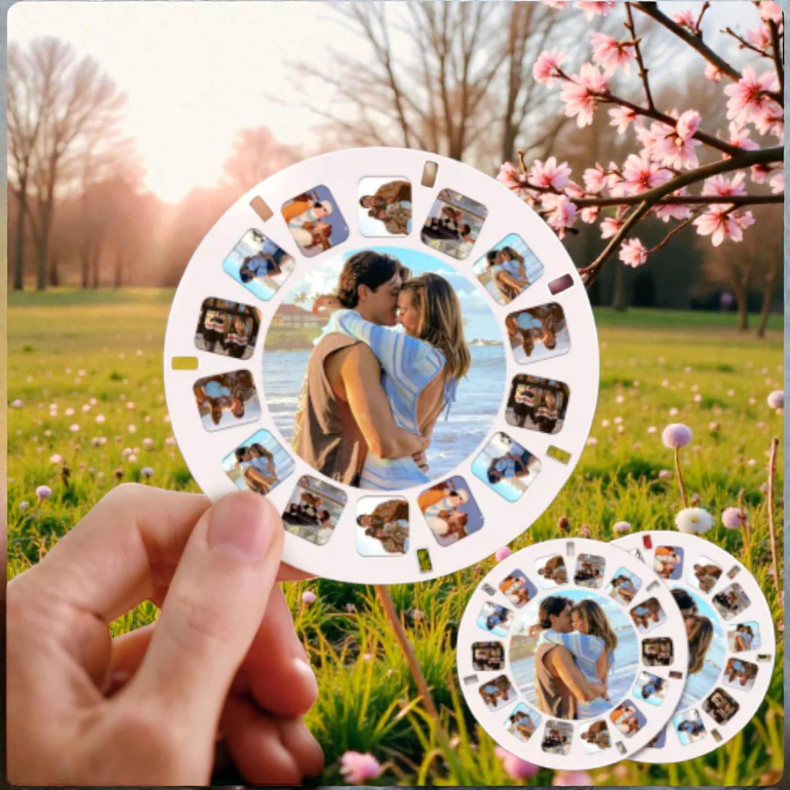 Personalized 3D Viewfinder Photo Reel, Custom Engraved Insert, Retro ...