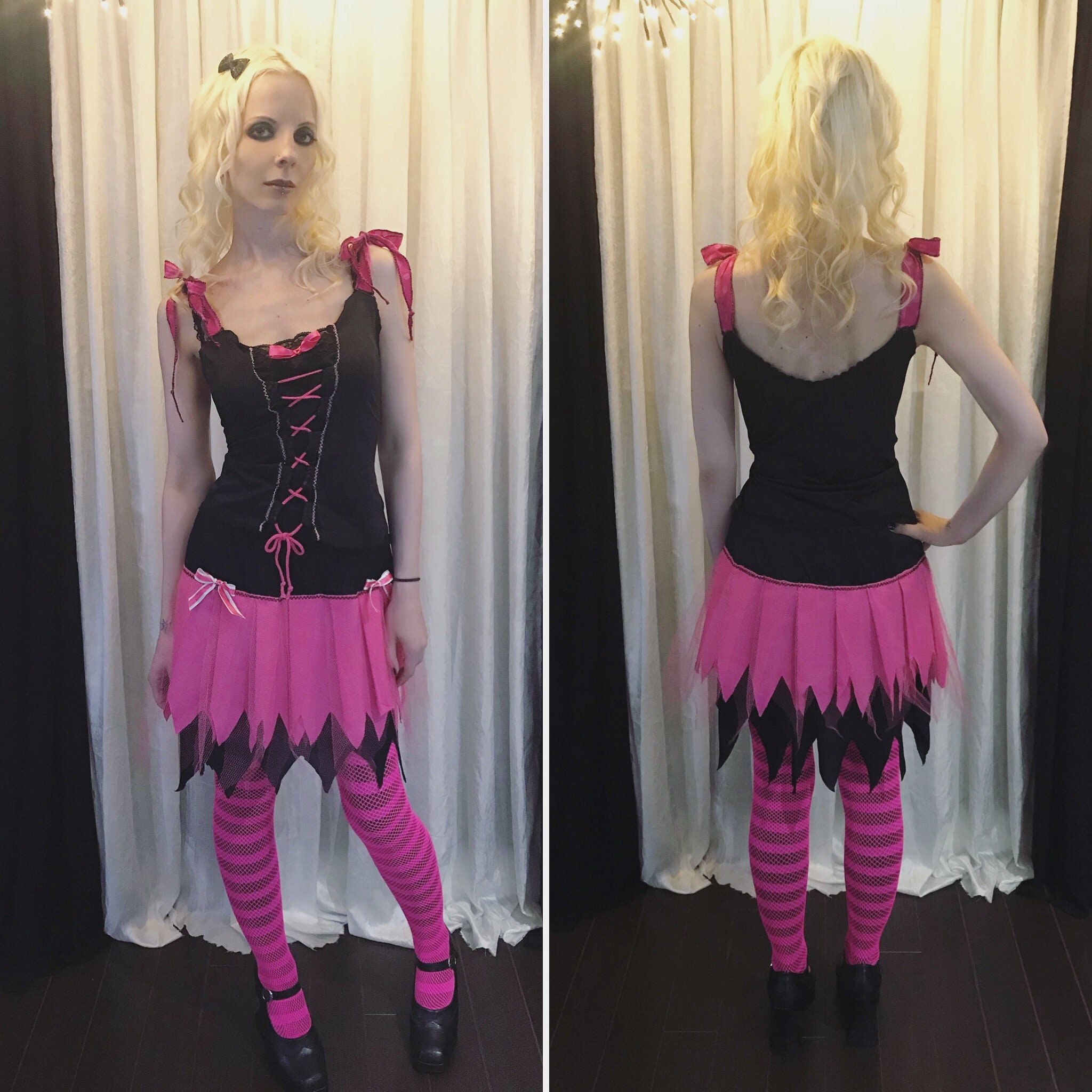 Deadmoongrrrl Punk Princess Pink Corset Dress - Etsy Canada