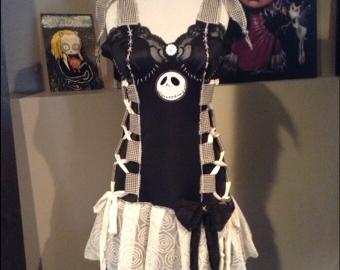 Deadmoongrrrl Jack Skellington Costume Dress - Etsy