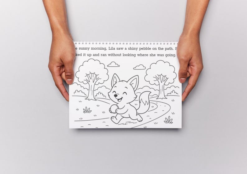 Printable Fox Coloring Storybook for Kids – Landscape Forest Animal ...