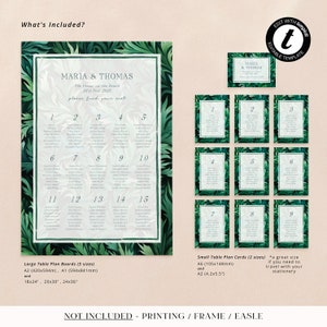 Editable Wedding Table Plan Sign. Seating Chart Board With Border ...