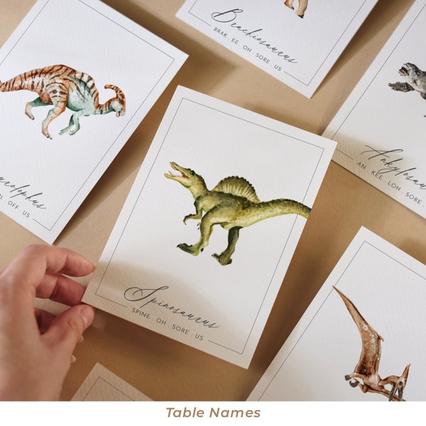 Dinosaur Table Numbers - Etsy